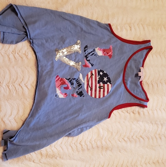 Celebrity Pink | Shirts & Tops | American Love Girls Asymmetrical Tank ...